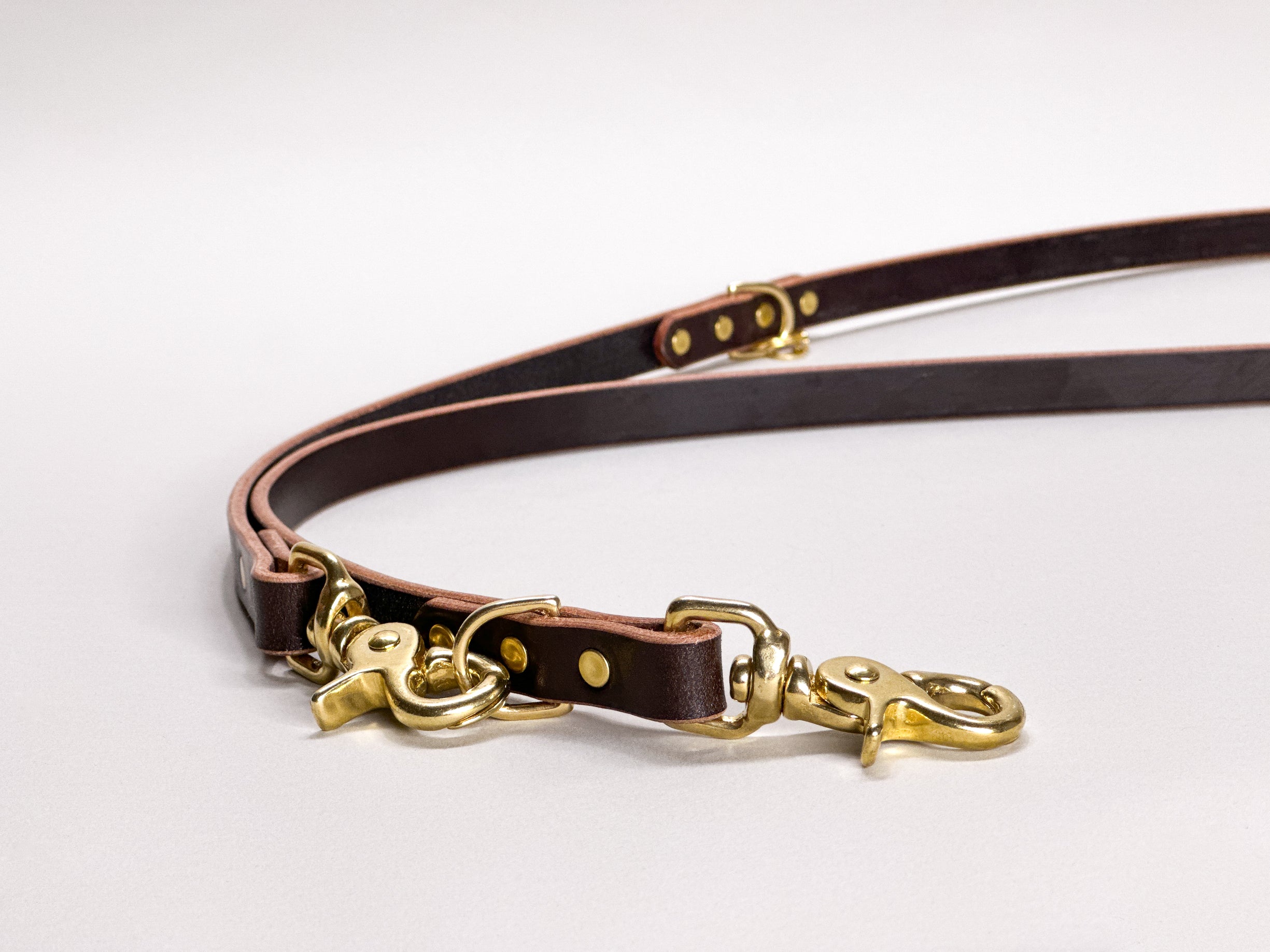 Strange Tails | Handmade Leather Dog Leash | Walnut